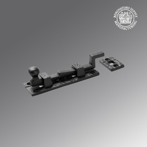 Black Door Bolt Lock Wrought Iron Slide Bolt Offset Bolt Lock ...