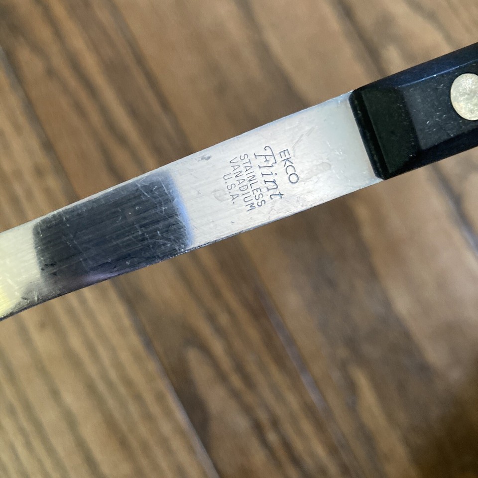 Vintage Flint Ekco 2 Prong Stainless Steel Carving Fork USA Turning ...