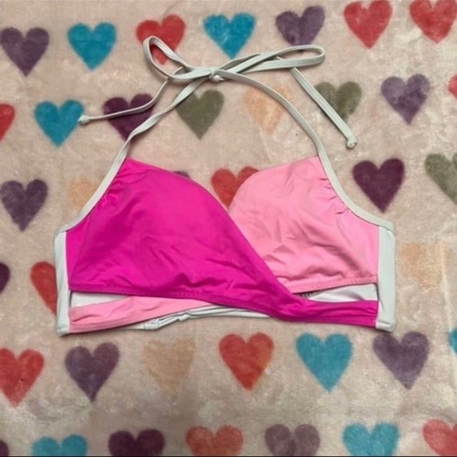 Victoria's Secret PINK Strappy Colorblock Bikini Halter Swim Top VS | eBay