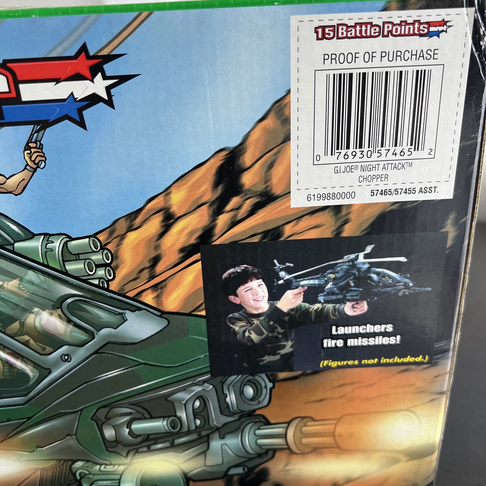 2002 Gi Joe VS Cobra MISB 3.75" Night Attack Chopper Vehicle Hasbro for ...
