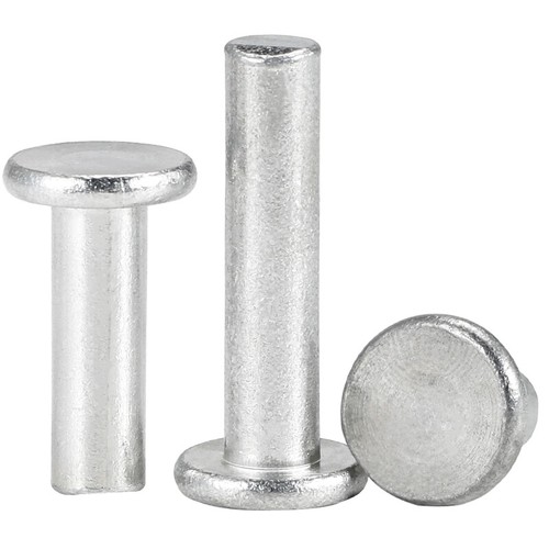 M2 M2.5 M3 M4 M5 M6 M8 Solid Aluminium Rivets Flat Head，Length=3-50mm ...