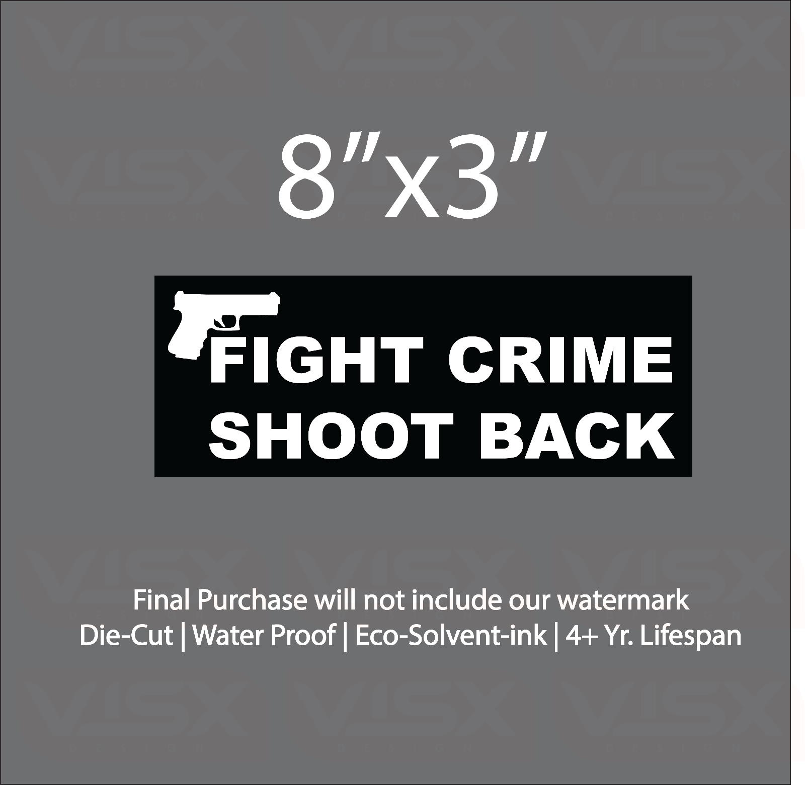 Fight Crime shoot back Bumper Sticker Funny NRA Gun amendment Pistol | eBay