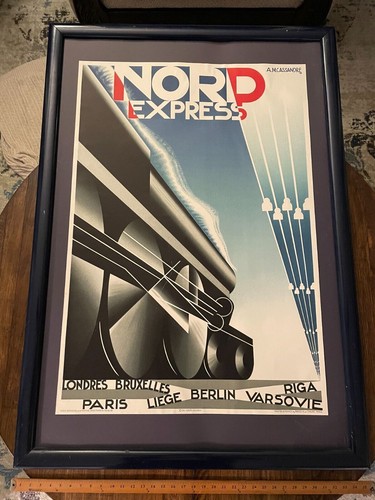 Litho Reproduction Poster A.M. Cassandre Nord Express 1980 Henri Mouron ...