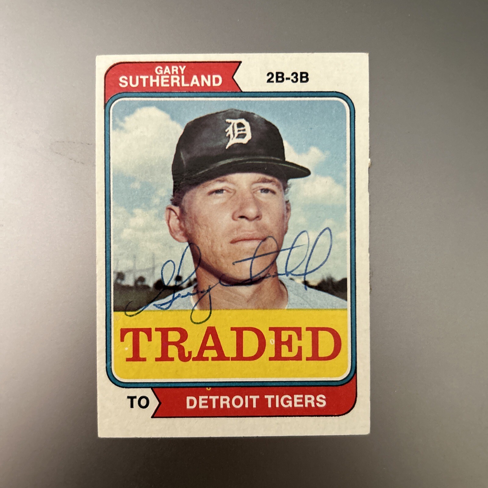 GARY SUTHERLAND 1974 TOPPS AUTOGRAPHED SIGNED AUTO BASEBALL CARD | eBay