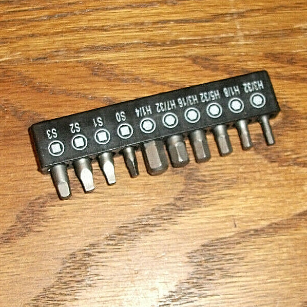 HUSKY UNBRANDED SCREWDRIVER 10 TIPS 1/4 IN HEX DR 6 SAE (INCH) HEX 4 SQ ...