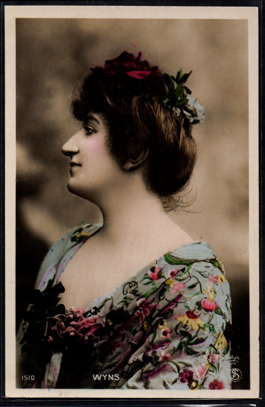 BX046 ARTIST STAGE STAR WYNS HEAD Ornaments Tinted PHOTO pc REUTLINGER ...