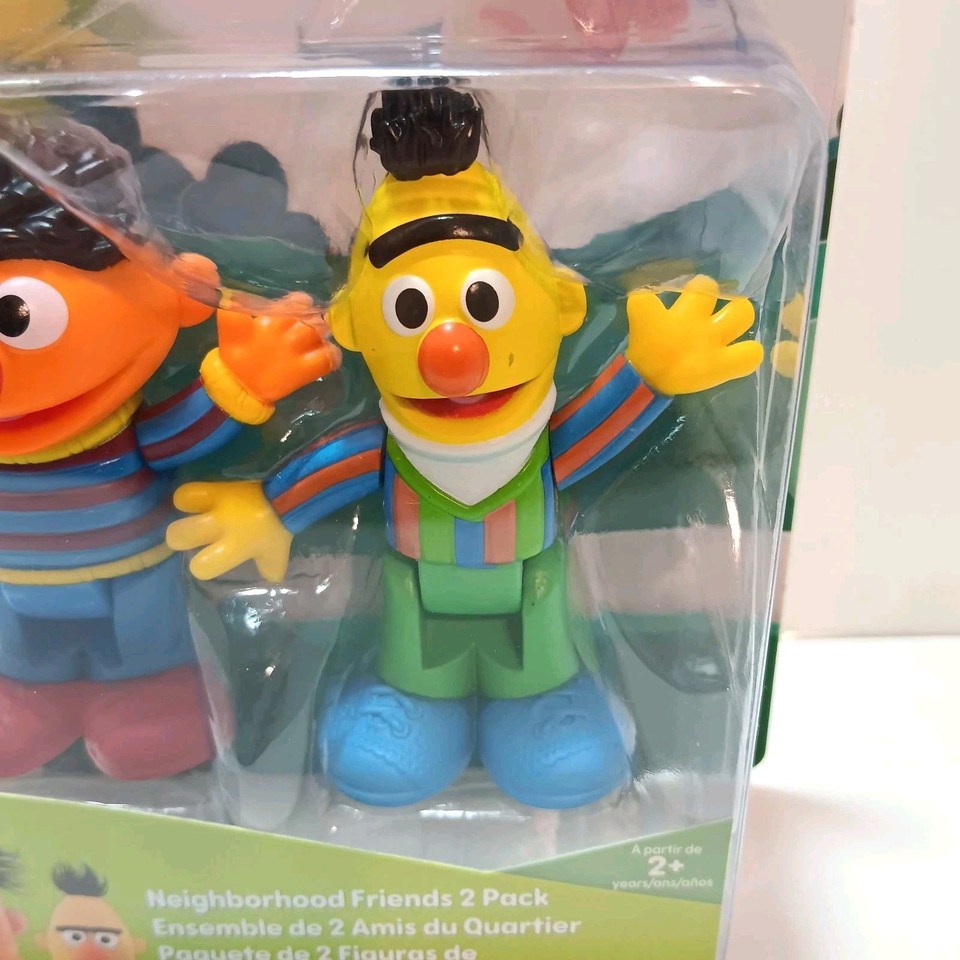 Sesame Street Neighborhood Friends 2 Pack Bert & Ernie Sealed Just Play ...