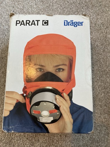 DRAGER PARAT-C SMOKE/CO & TOXIC GAS PVC HOOD FOR 15 MINUTE CAPACITY ...
