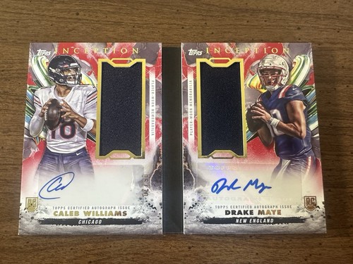 2024 Topps Inception Football Auto Booklet Caleb Williams Drake Maye ...