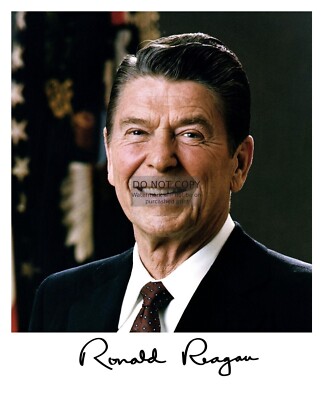 PRESIDENT RONALD REAGAN OFFICIAL PORTRAIT AUTOGRAPHED 8X10 PHOTOGRAPH ...