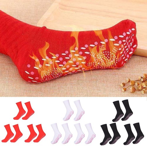 Unisex Self Heating Tourmaline Magnet Socks Warm and Comfortable 3 Pair ...