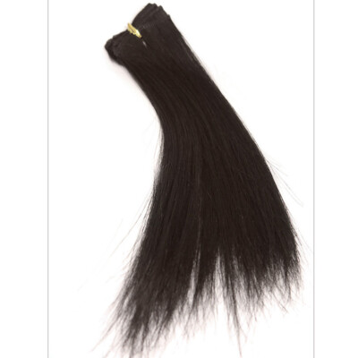 DIY BJD Doll string hair String Hair - Human hair straight : Black (#1A ...