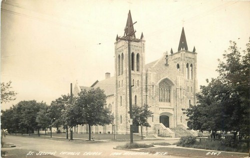 Cook Iron Mountain Michigan St Joseph Catholic Church 1940s Photo ...