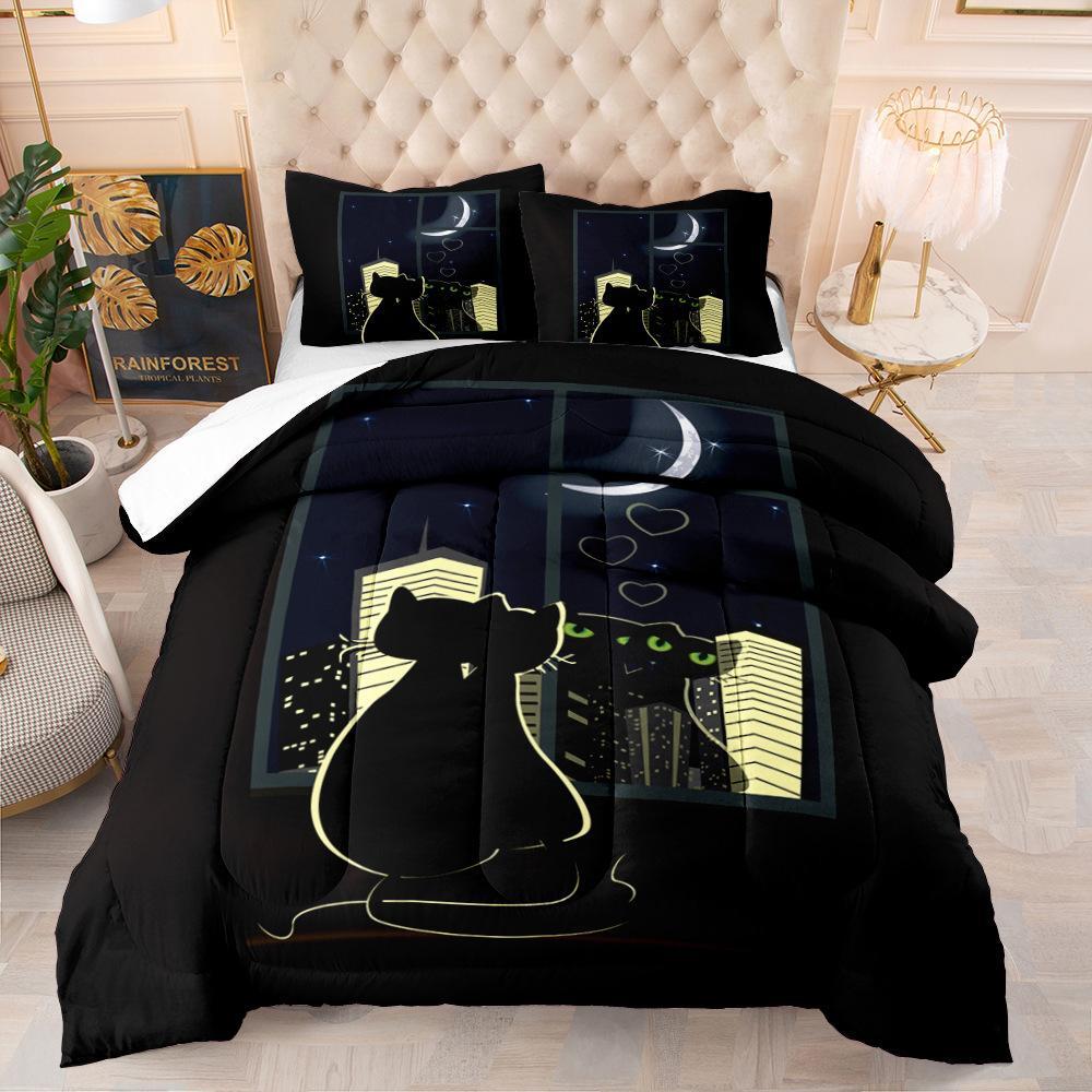 Soft Comforter Microfiber Doona Cartoon Kitty Cat Quilt Duvet Gift Bed ...