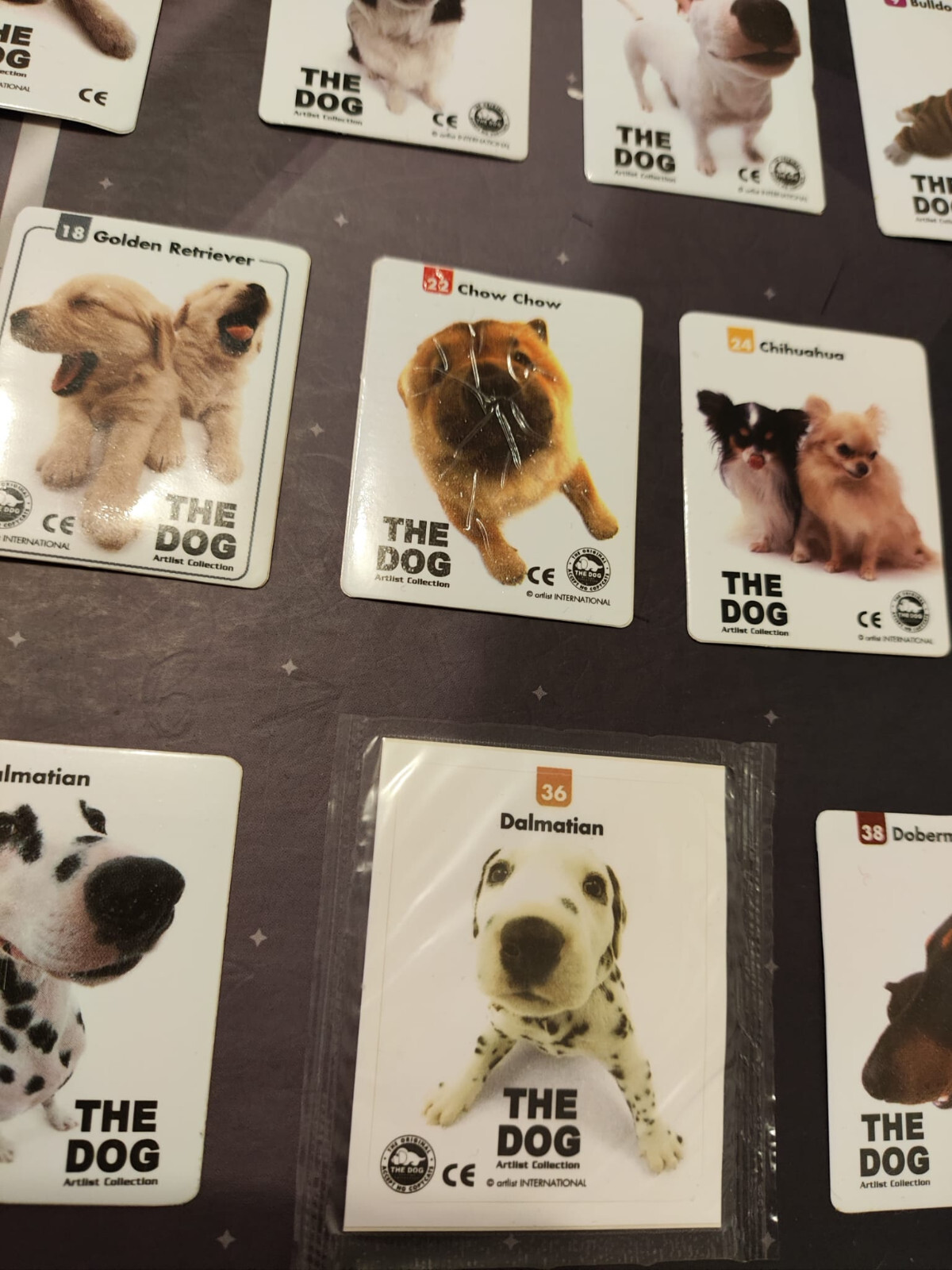 25 CHIPICAO/Chipita THE DOG Artlist Collection Stickers LOT (1 double ...