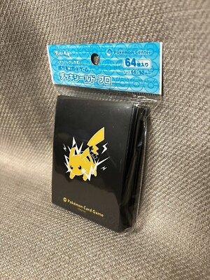 Pokemon Center Japan Exclusive - Pikachu Card Sleeves 64 Count | eBay