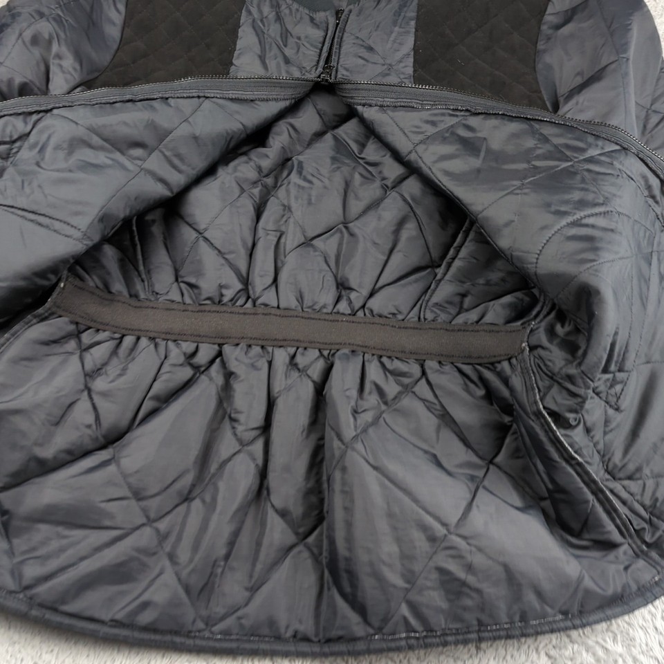 Bob Allen Jacket Mens XL Black Shooting Hunting Quilted Patches Zip Up ...