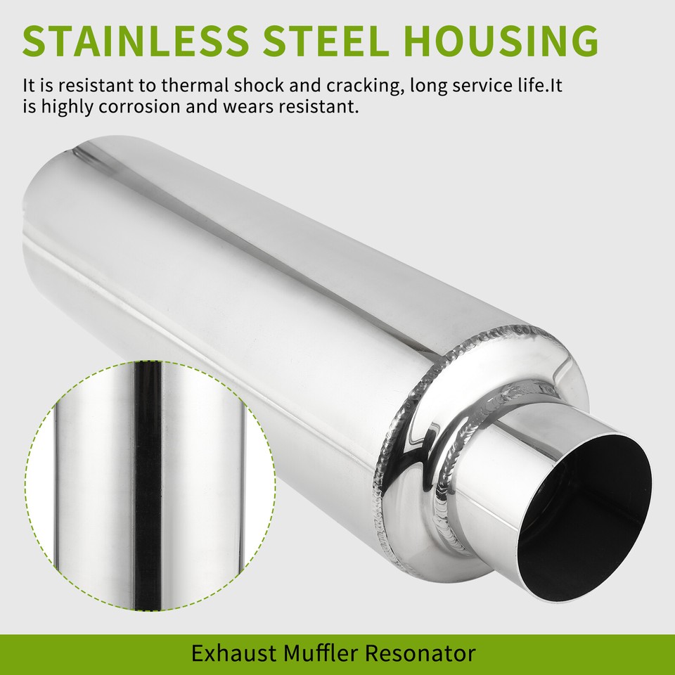 3" ID/OD 16" Exhaust Resonator Muffler Silencer For Dodge Ram 1500 2500 ...