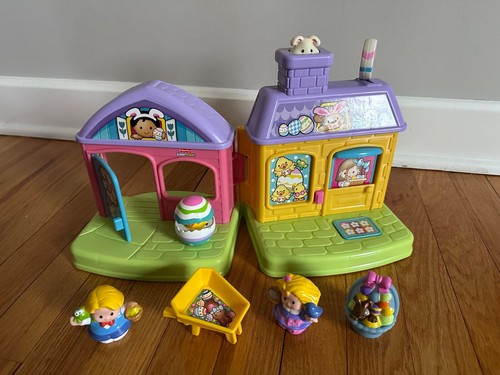 Fisher Price Little People EASTER SURPRISE Cottage House SET w/ Sounds ...