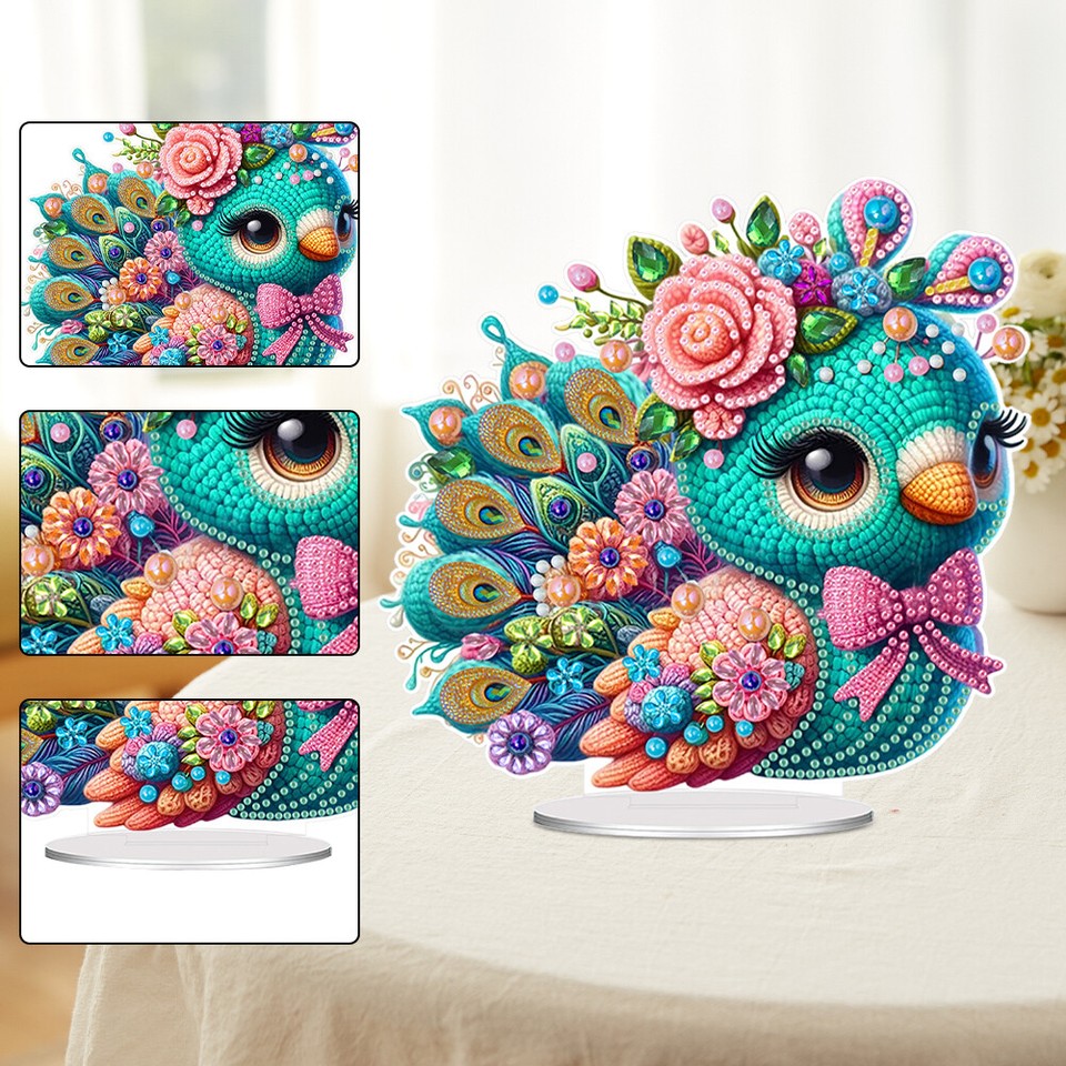 Acrylic Cute Table Top Diamond Painting Ornament Kits Bedroom Table ...