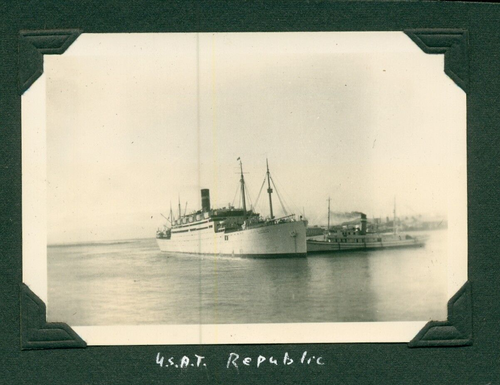 1936 US Army soldiers, Honolulu Harbor Hawaii Photo USAT Republic ship ...