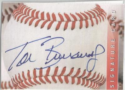 Boston Red Sox TOM BRUNANSKY autographed Homemade Sweet Spot Card | eBay