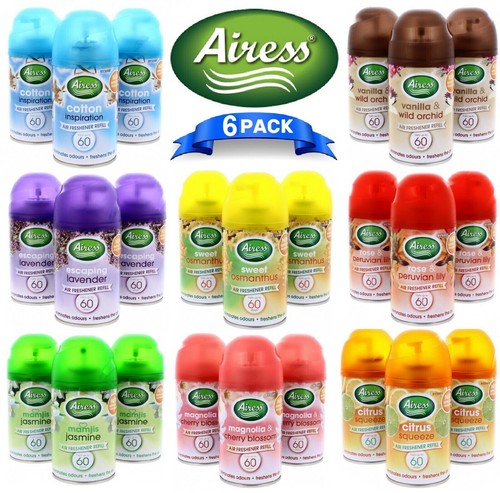 6 X Air Freshener Automatic Spray Refill Cans Fragrance Aroma Scents ...