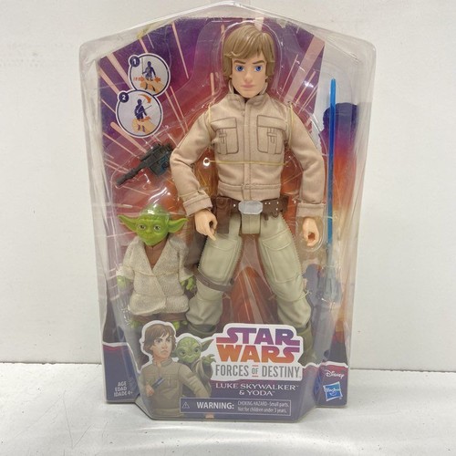 Star Wars Forces Of Destiny Luke Skywalker Yoda Action Doll Set | eBay