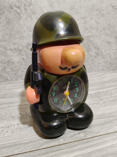 Vtg 1980s Telstar Mr. General Drill Sargent Army Soldier Alarm Clock ...