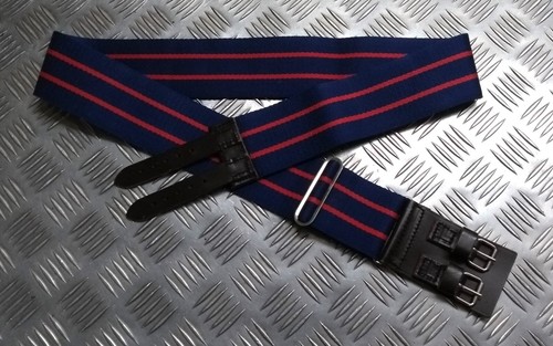 MPGS stable belt Agc blue with red stripes double leather adjustable ...