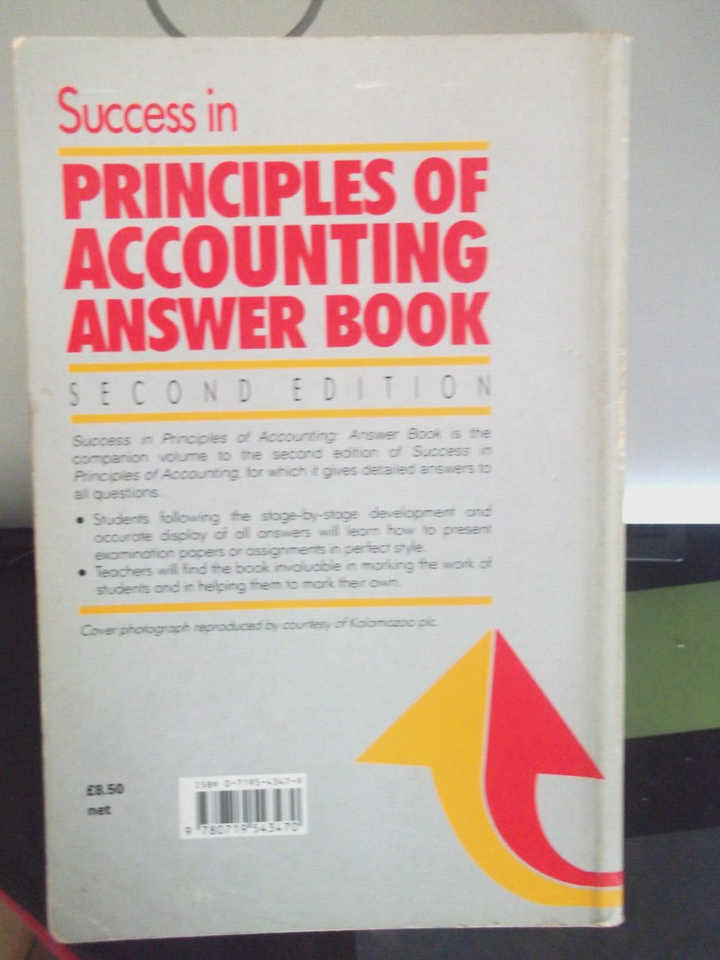 Success in Principles of accounting answer book. Perfect gift item ...