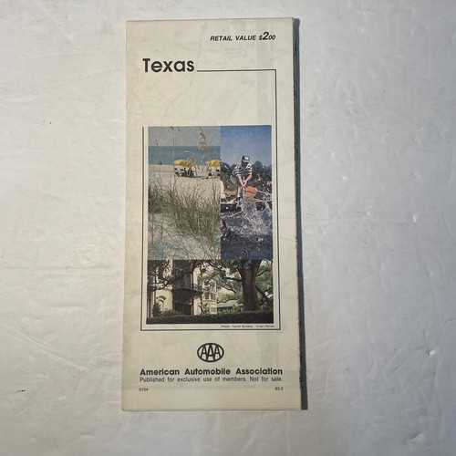 AAA Texas State Road Map 1983 VTG | eBay