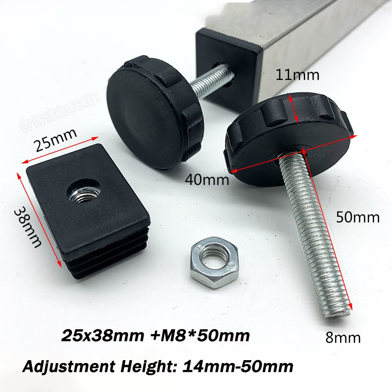 M8 Adjustable Leveling Glide Feet Furniture Table Chair Legs Pad Mat ...