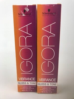 LOT OF 2 Schwarzkopf IGORA Vibrance Gloss & Tone 8-65 2.1oz NIB | eBay