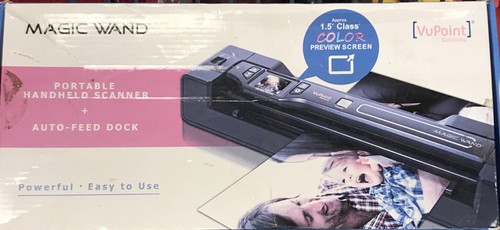 Vupoint Solutions Magic Wand Portable Handheld Scanner + Dock Sealed ...
