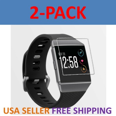 2-Pack Screen Protector TPU Full Coverage Clear Film For Fitbit Ionic ...