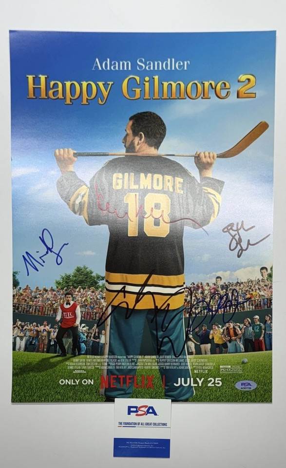 ⛳️ ADAM SANDLER ⛳️ HAPPY GILMORE 2 Signed 12x18 Poster X5 Autographs ...