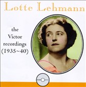 Lotte Lehmann: The Complete Victor Recordings (1935-1940) (CD, Nov-1995 ...