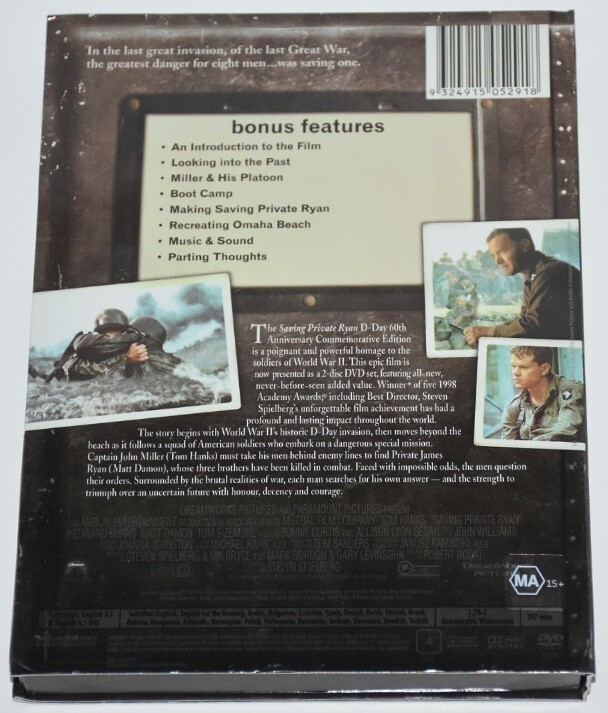 Saving Private Ryan (DVD, 1998) 60th Anniversary Commemorative Edition ...