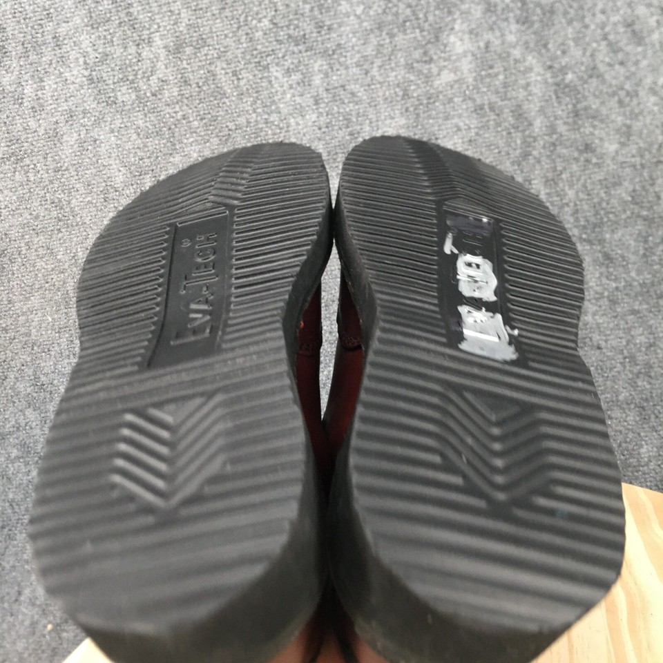 Eva-Tech Shoes Mens 11 D Footonic II Slip On Brown Leather Hook & Loop ...