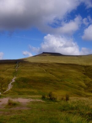 Photo 6x4 Refurbished track onto the Brecon Beacons Libanus The path ...