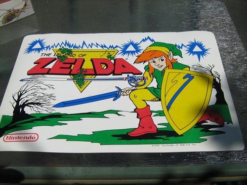 Vintage 1989 The legend Of Zelda Nintendo Place Mat Link Video Game | eBay