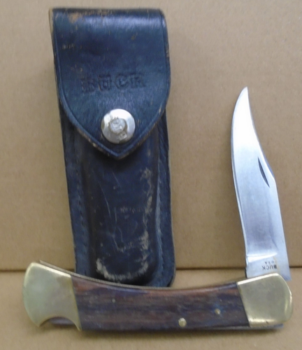 VTG BUCK 110 FOLDING HUNTER LOCK-BACK KNIFE INVERTED RARE 2 LINE UPSIDE DOWN | eBay