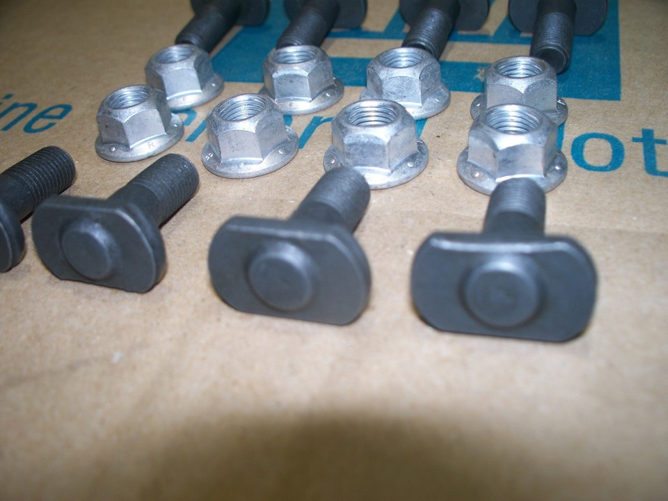 NOS R rear drum backing plate axle retainer T bolts & nuts hardware kit ...