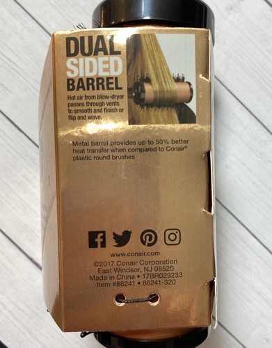 2x Conair Quick Blow Dry Pro Round Hair Brush Copper Collection for ...