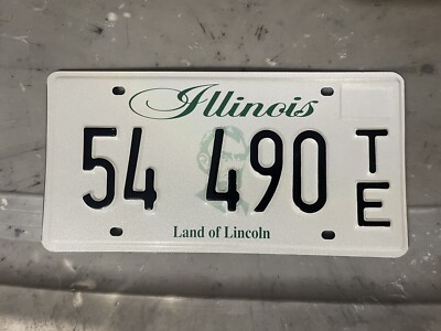 ILLINOIS LICENSE PLATE 54 490 TE | eBay