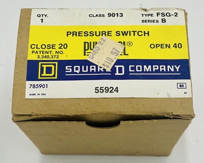 20/40 Square D Pressure Switch for Water Well | eBay