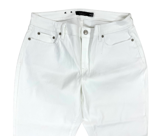 RLR Lauren Jean Co. Ralph Lauren White Straight Leg Women's Stretch ...