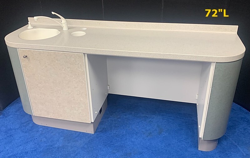 ADEC 5531 Dental Side Cabinet w/ Left Side Sink & Faucet -Solid Surface ...