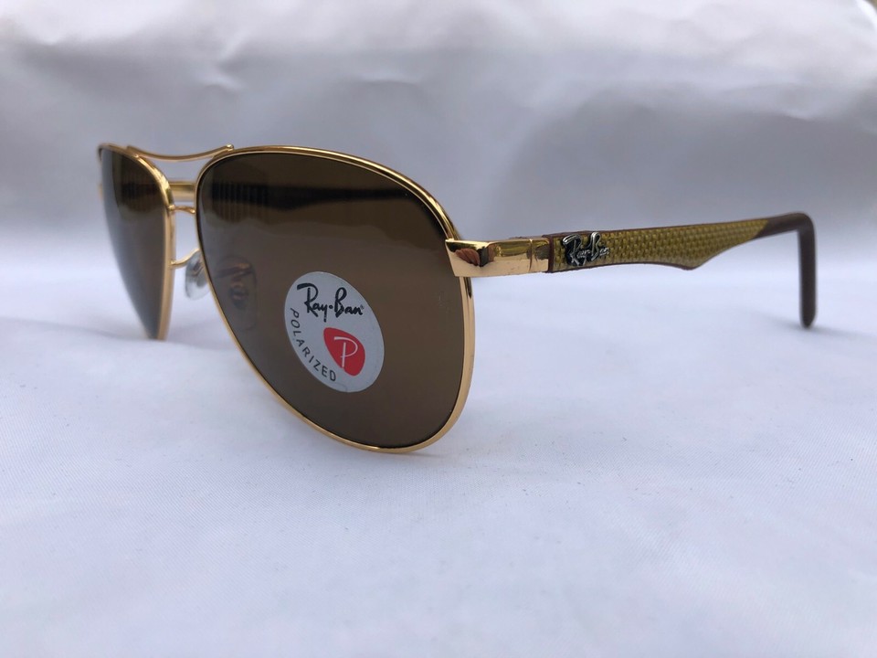 NEW RAY BAN RB8313 Carbon Authentic Sunglasses Polarized 61mm 100%UV ...